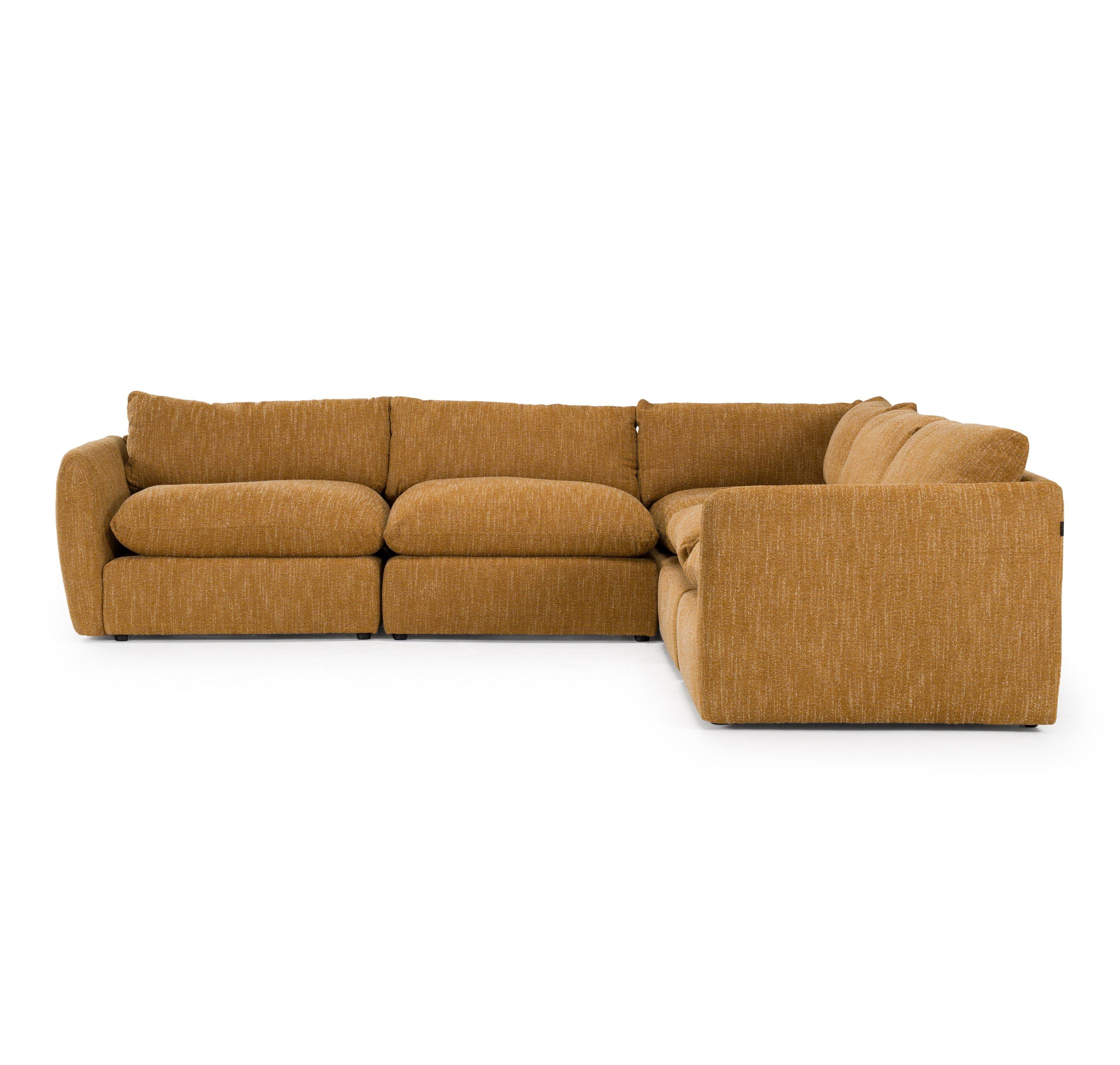 HURI – Modern Mustard Fabric Modular Sectional Sofa – Norhaus Furniture